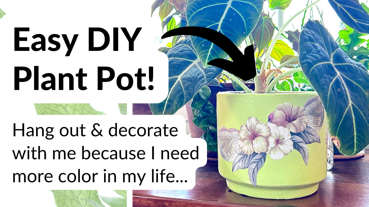 Plant Pot Decorating with Peel-and-Stick Wallpaper (With Video Tutorial ...